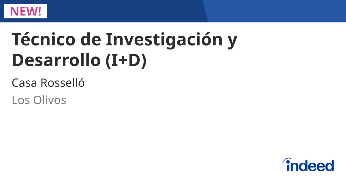 Técnico de Investigación y Desarrollo (I+D) - Los Olivos, Lima - Indeed.com