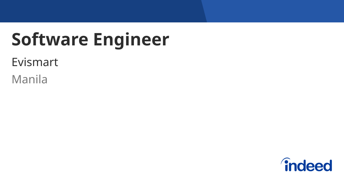 Software Engineer - Manila - Indeed.com