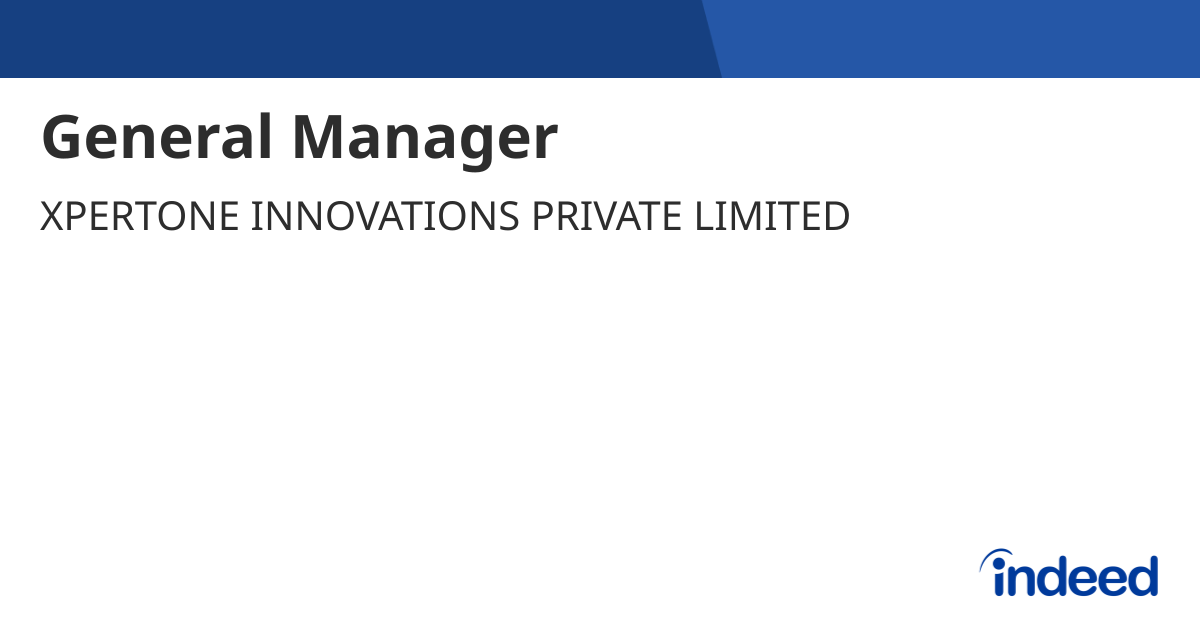 General Manager - Calicut, Kerala - Indeed.com