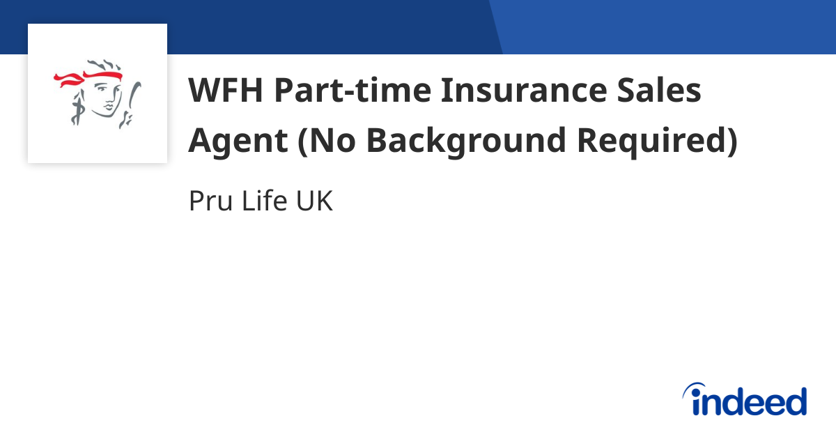 WFH Part-time Insurance Sales Agent (No Background Required ...