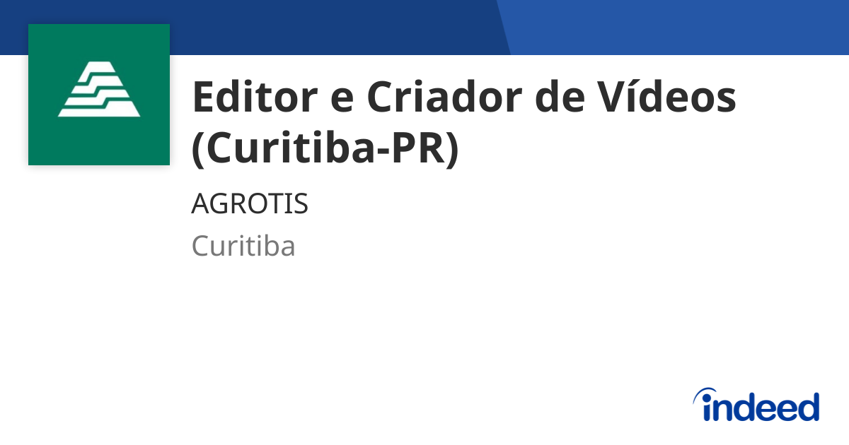 Editor e Criador de Vídeos (Curitiba-PR) - Curitiba, PR - Indeed.com