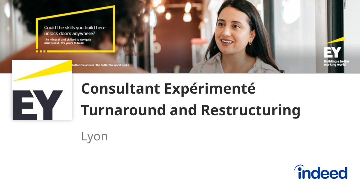 Consultant Expérimenté Turnaround and Restructuring Strategy EY ...