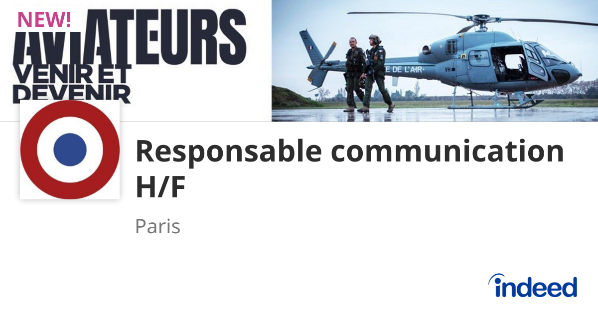 Responsable communication H/F - Paris (75) - Indeed.com