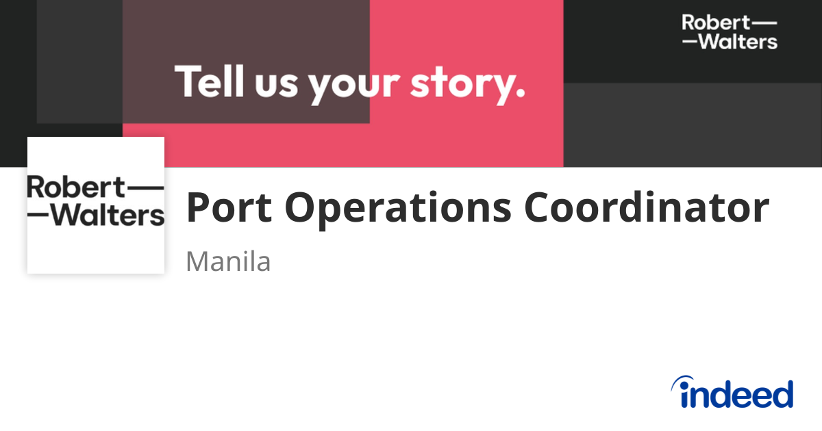 Port Operations Coordinator - Manila - Indeed.com