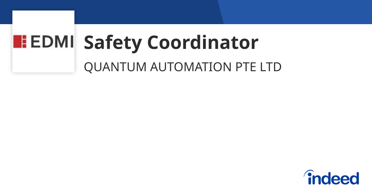 Safety Coordinator - Singapore - Indeed.com