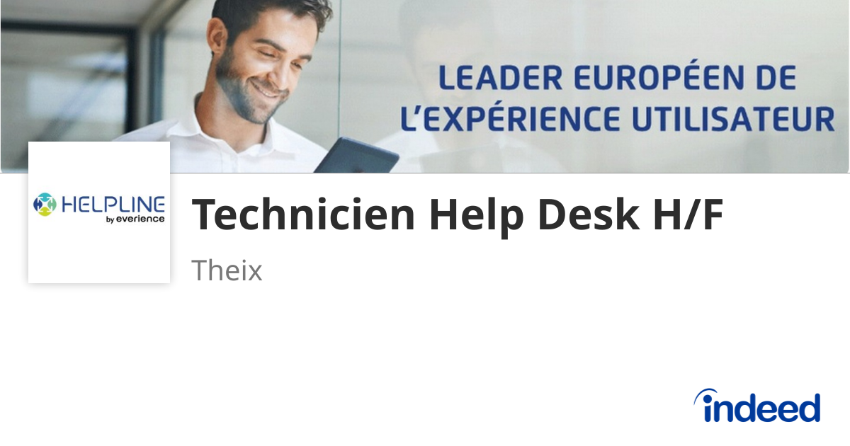 Technicien Help Desk H/F - Theix (56) - Indeed.com