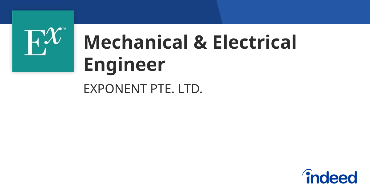 Mechanical & Electrical Engineer - Singapore - Indeed.com