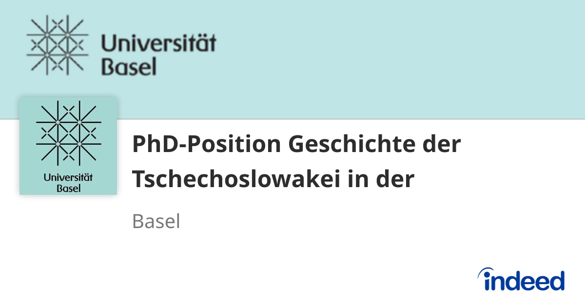 PhD-Position Geschichte der Tschechoslowakei in der Zwischenkriegszeit ...