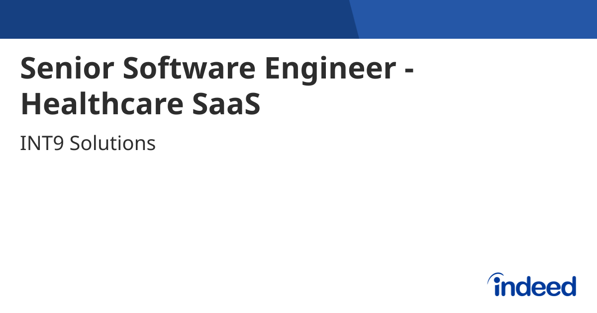 Senior Software Engineer - Healthcare SaaS - Hyderabad, Telangana ...