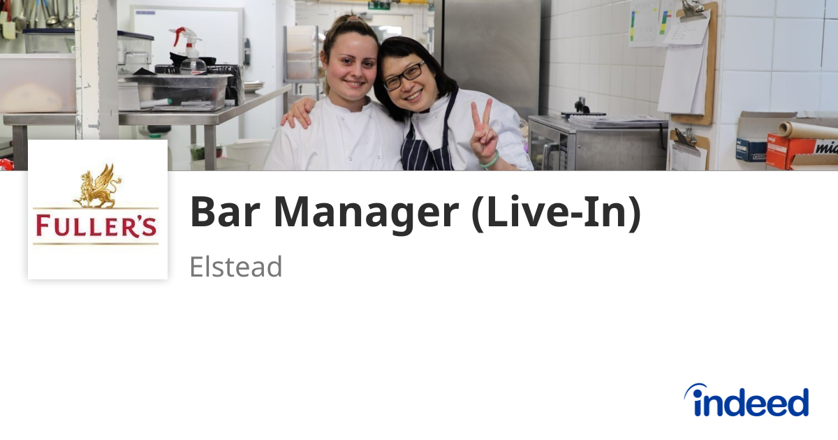 Bar Manager (Live-In) - Elstead GU8 6LE - Indeed.com