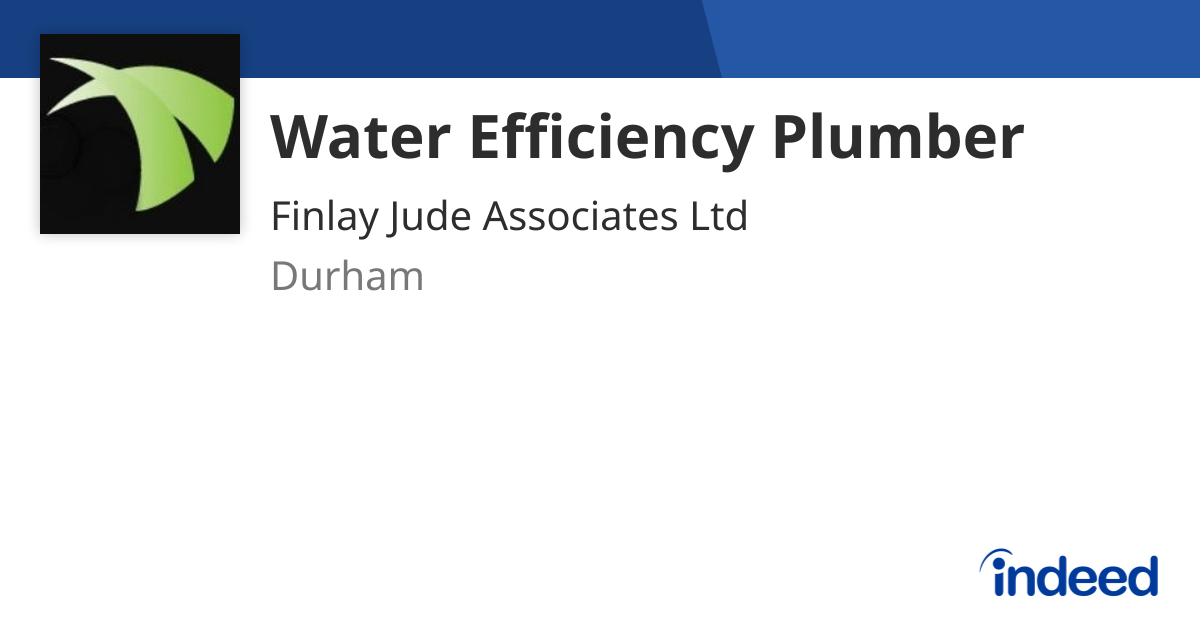 Water Efficiency Plumber - Durham - Indeed.com