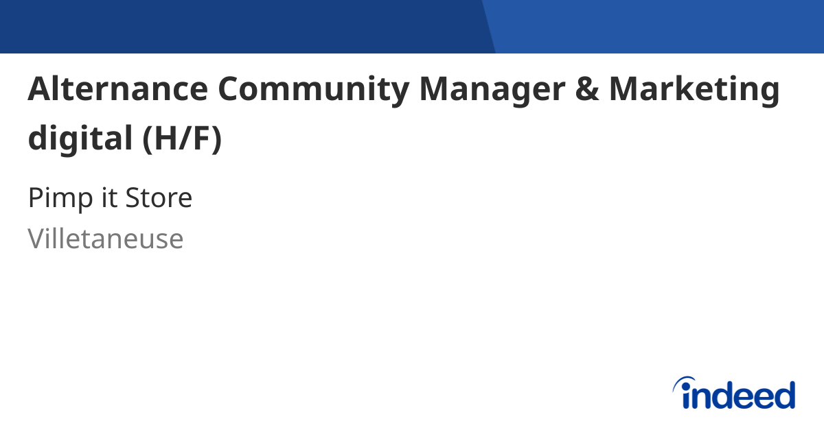 Alternance Community Manager & Marketing digital (H/F) - Villetaneuse ...