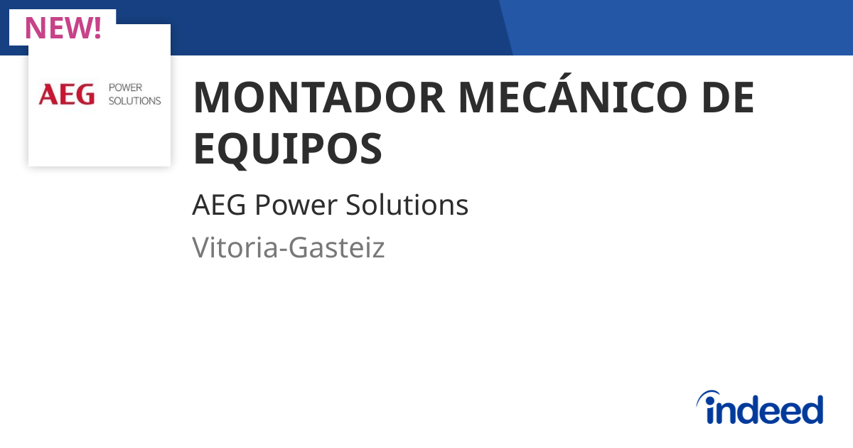 MONTADOR MECÁNICO DE EQUIPOS - Vitoria-Gasteiz, Álava provincia ...