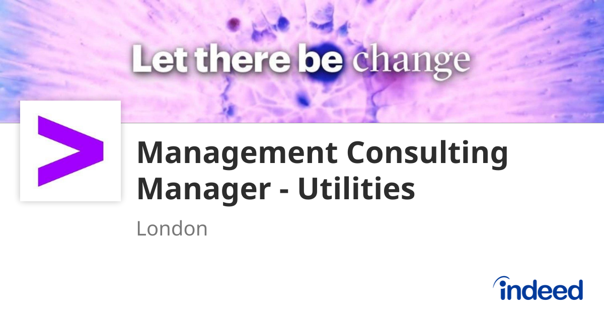 Management Consulting Manager - Utilities - London - Indeed.com