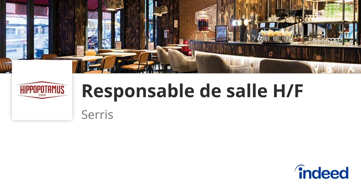 Responsable de salle H/F - 77700 Serris - Indeed.com