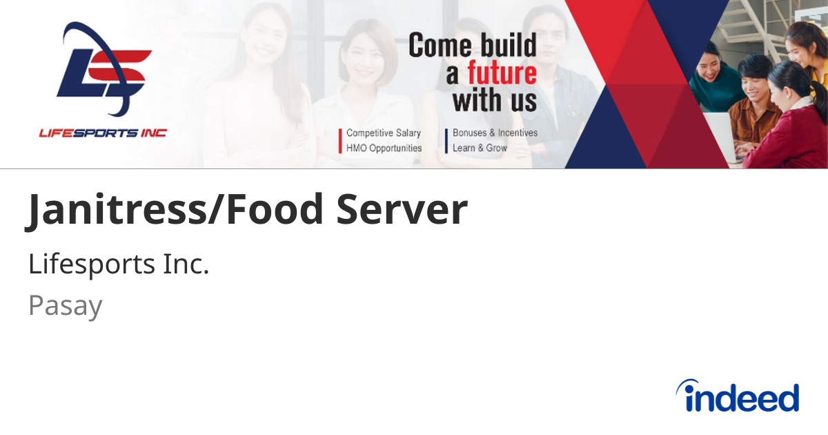 Janitress/Food Server - Pasay - Indeed.com