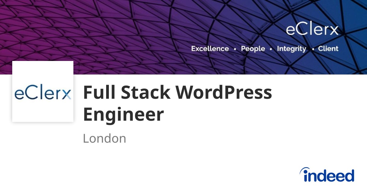 Full Stack WordPress Engineer - London - Indeed.com