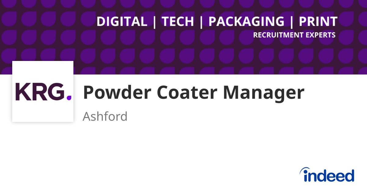 Powder Coater Manager - Ashford - Indeed.com