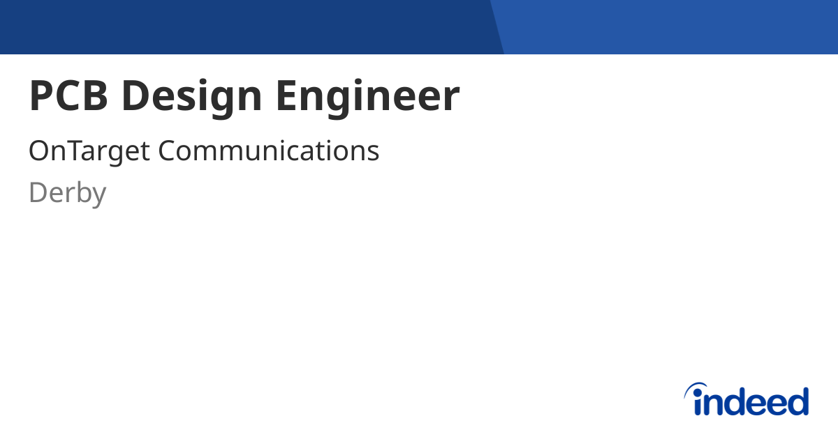 PCB Design Engineer - Derby - Indeed.com