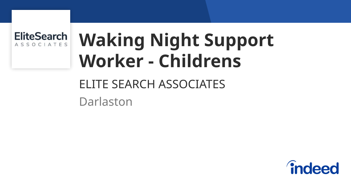 Waking Night Support Worker - Childrens - Darlaston - Indeed.com