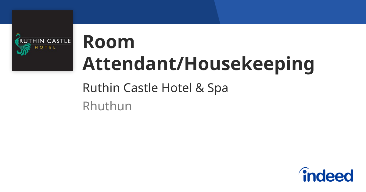 Room Attendant/Housekeeping - Rhuthun LL15 2NZ - Indeed.com