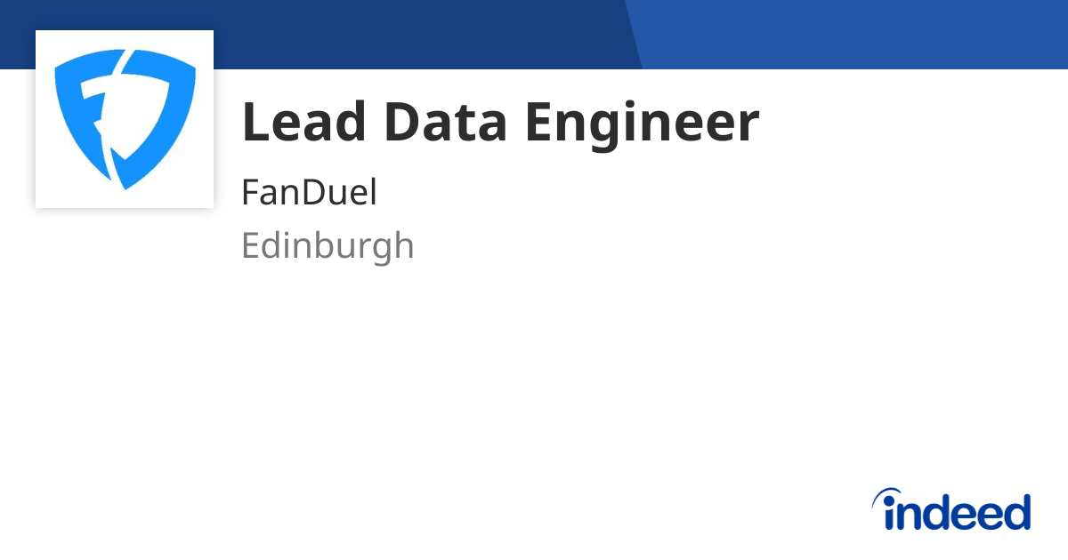 Lead Data Engineer - Edinburgh - Indeed.com