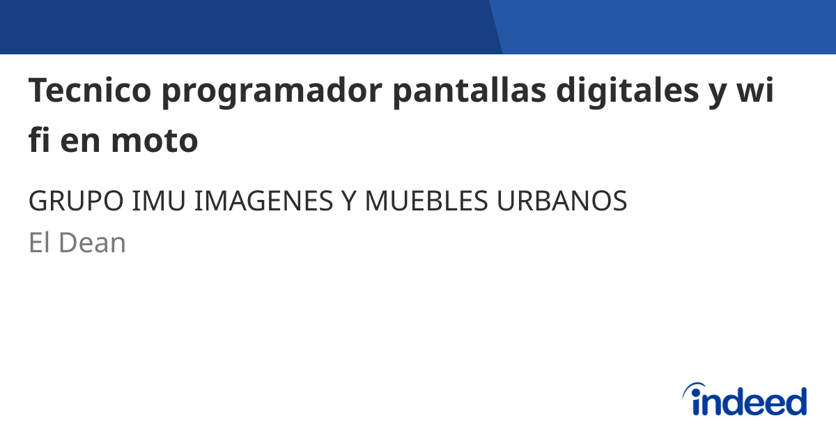 Tecnico programador pantallas digitales y wi fi en moto - 44440, El ...