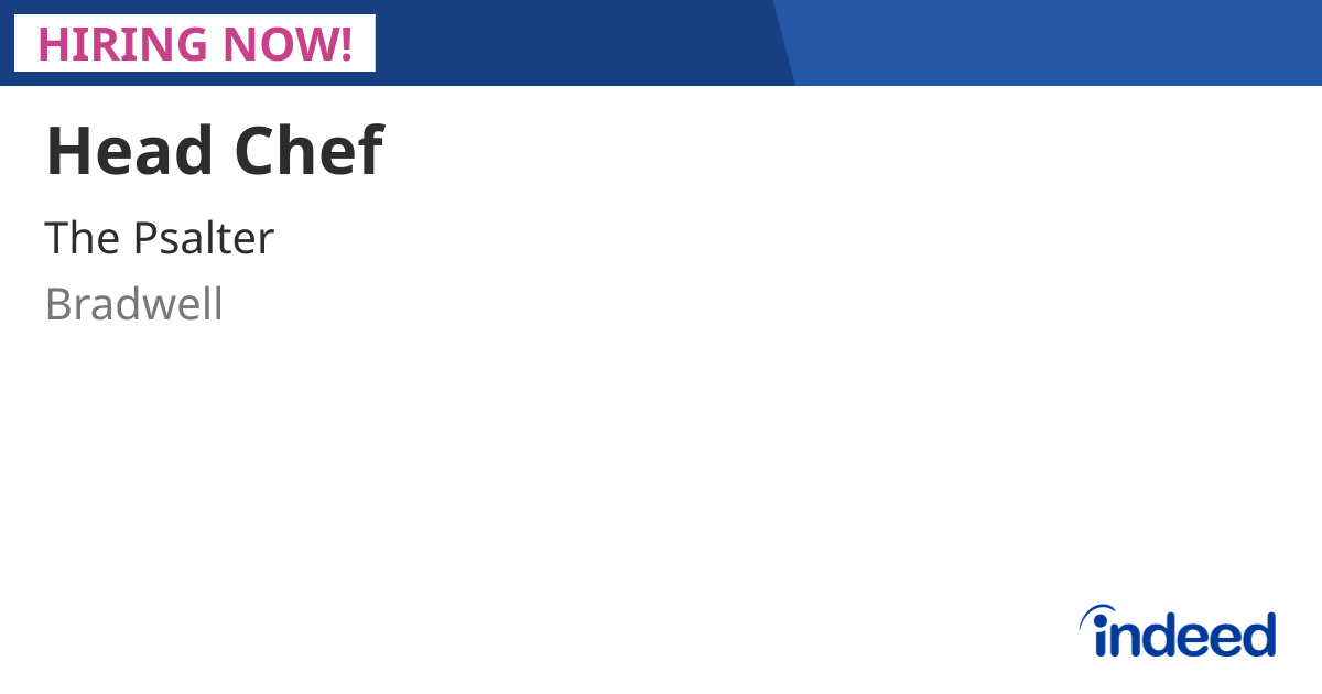 Head Chef - Bradwell S33 0AX - Indeed.com