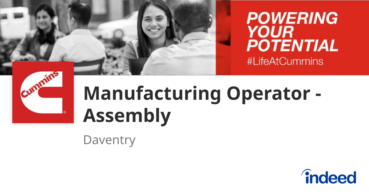 Manufacturing Operator - Assembly - Daventry - Indeed.com