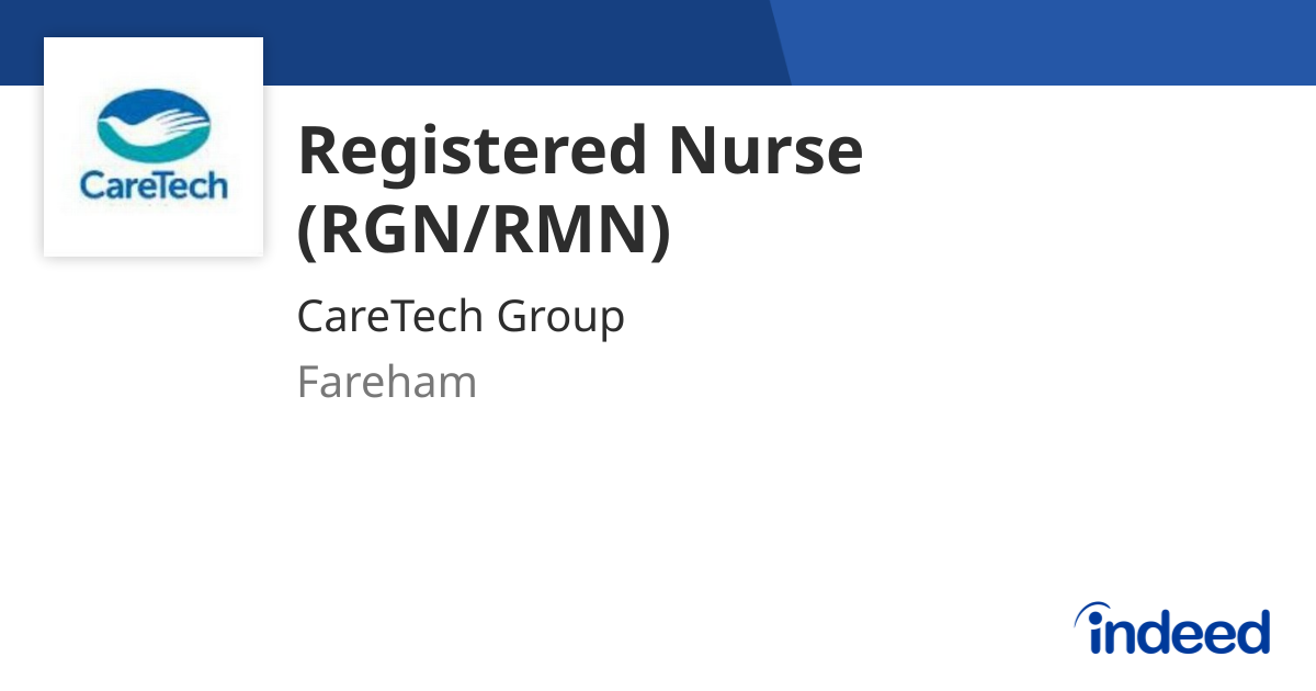 Registered Nurse (RGN/RMN) - Fareham - Indeed.com