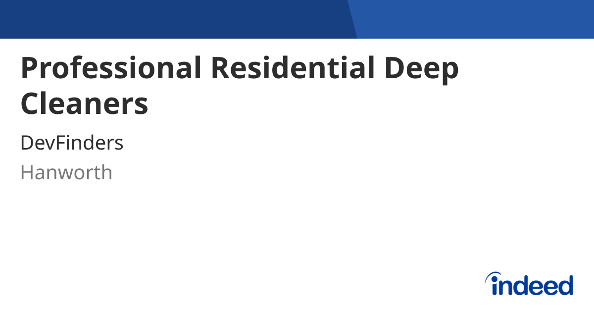 Professional Residential Deep Cleaners - Hanworth - Indeed.com
