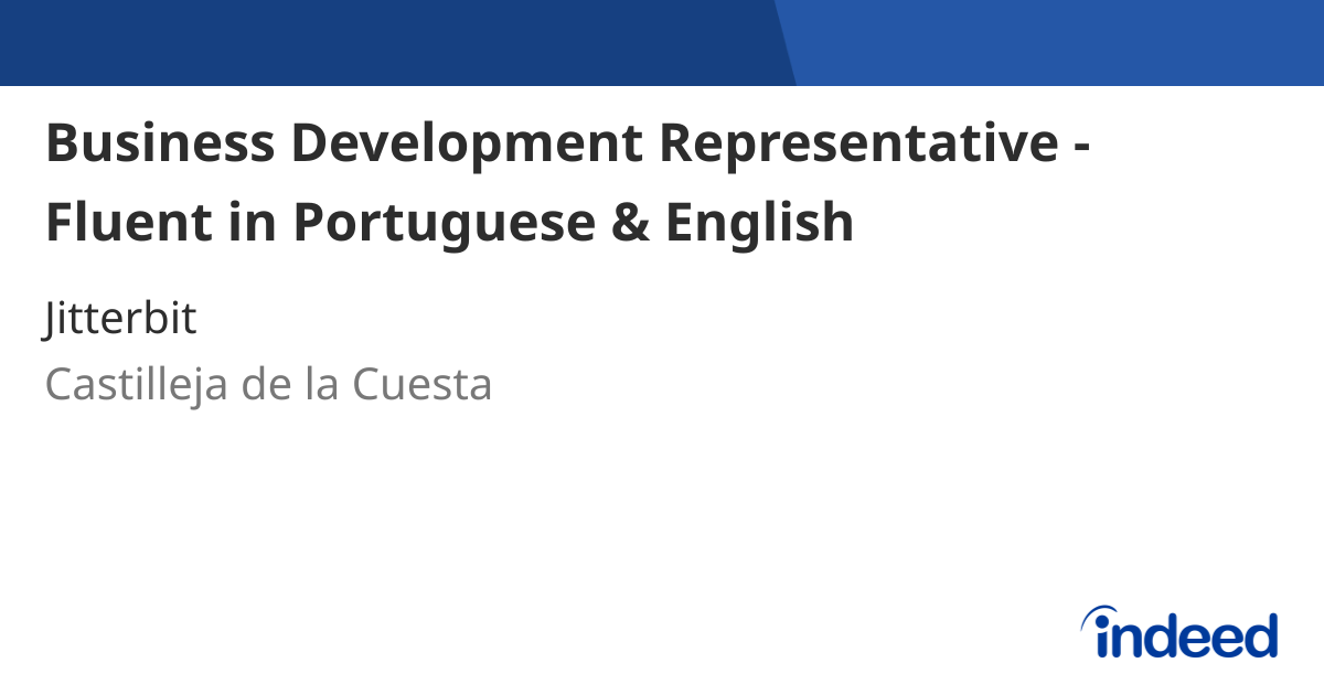 Business Development Representative - Fluent in Portuguese & English ...