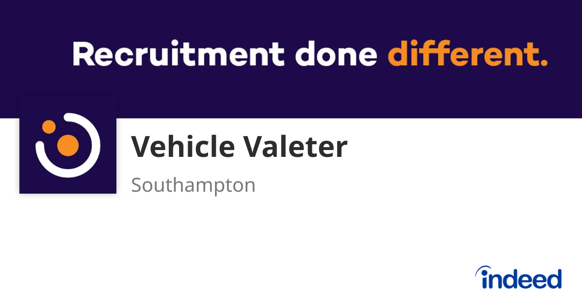 Vehicle Valeter - Southampton - Indeed.com
