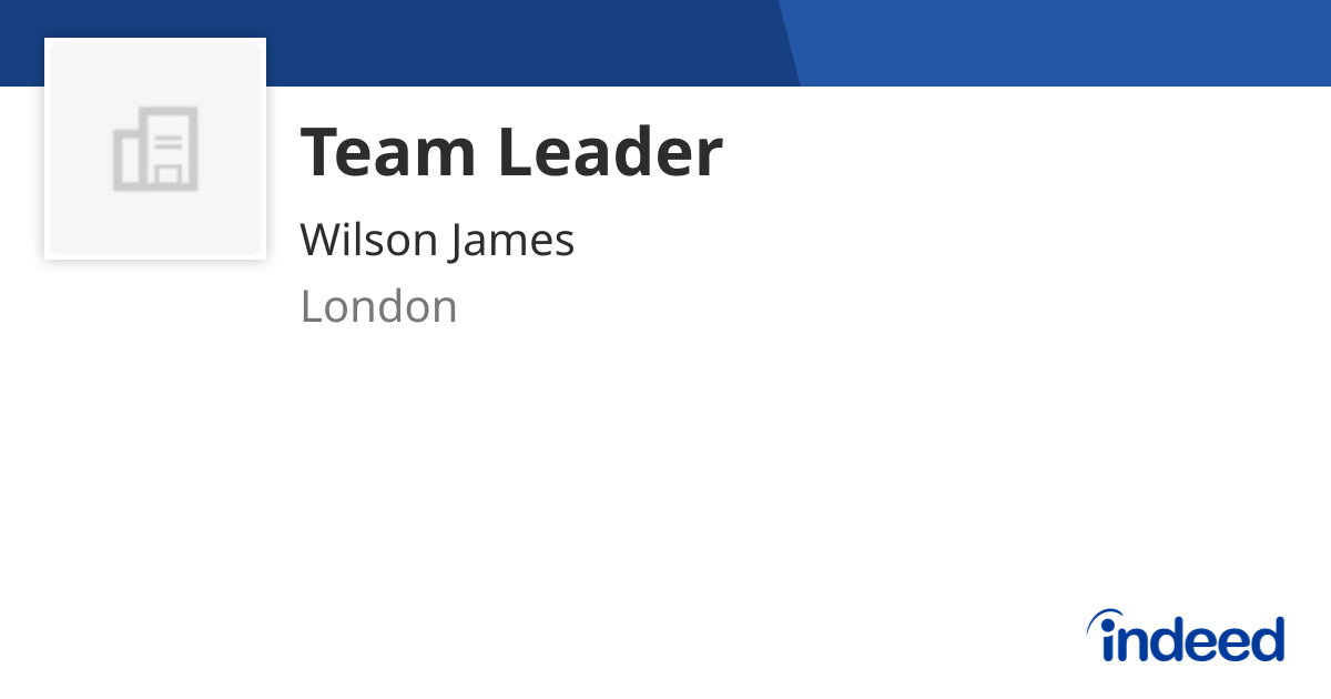 Team Leader - London N1C 4AG - Indeed.com