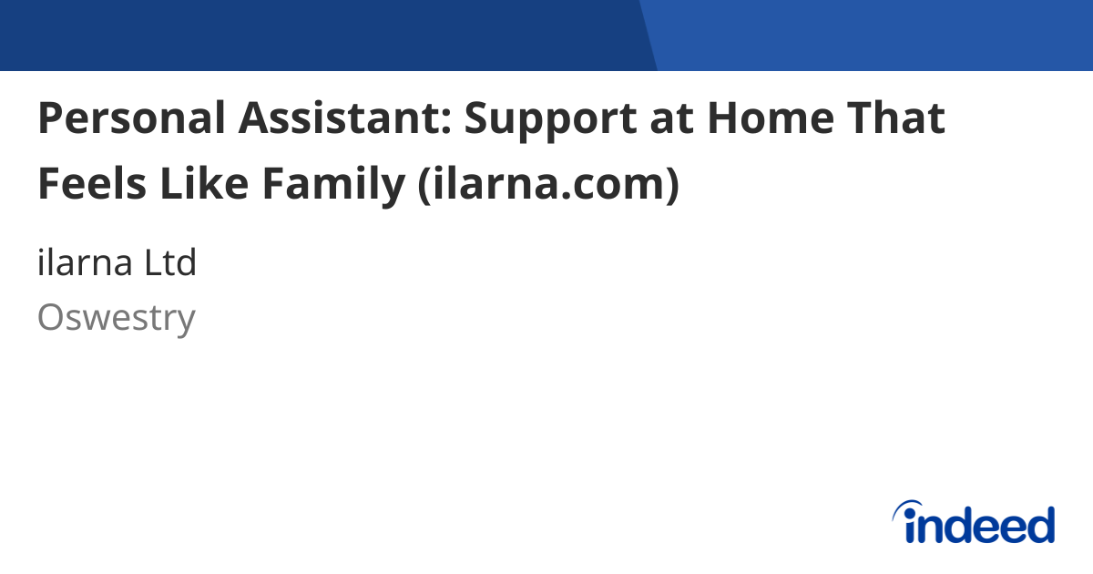 Personal Assistant: Support at Home That Feels Like Family (ilarna.com ...