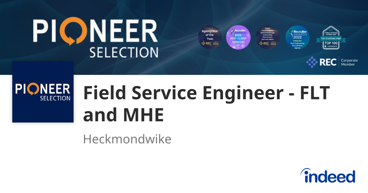Field Service Engineer - FLT and MHE - Heckmondwike WF16 0HD - Indeed.com