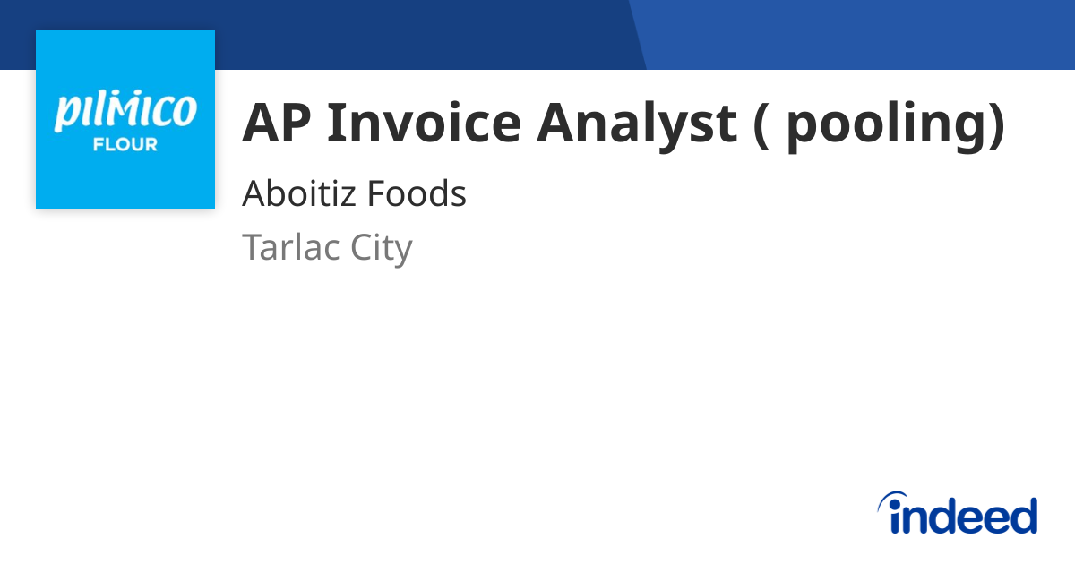 AP Invoice Analyst ( pooling) - Tarlac City - Indeed.com