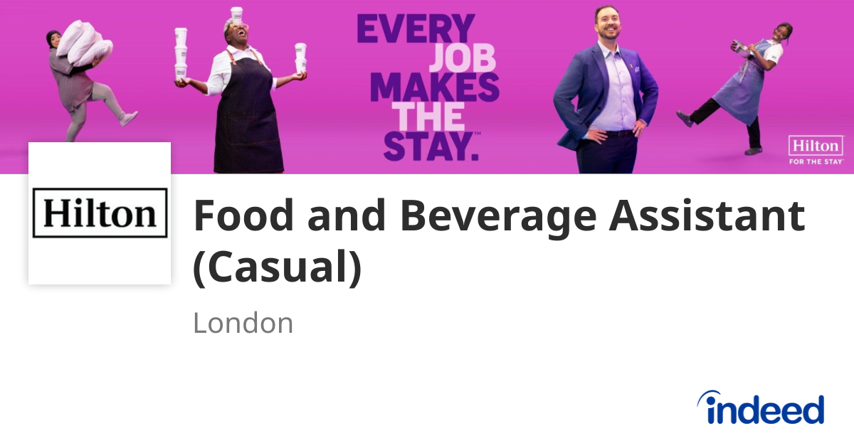Food and Beverage Assistant (Casual) - London TW7 - Indeed.com