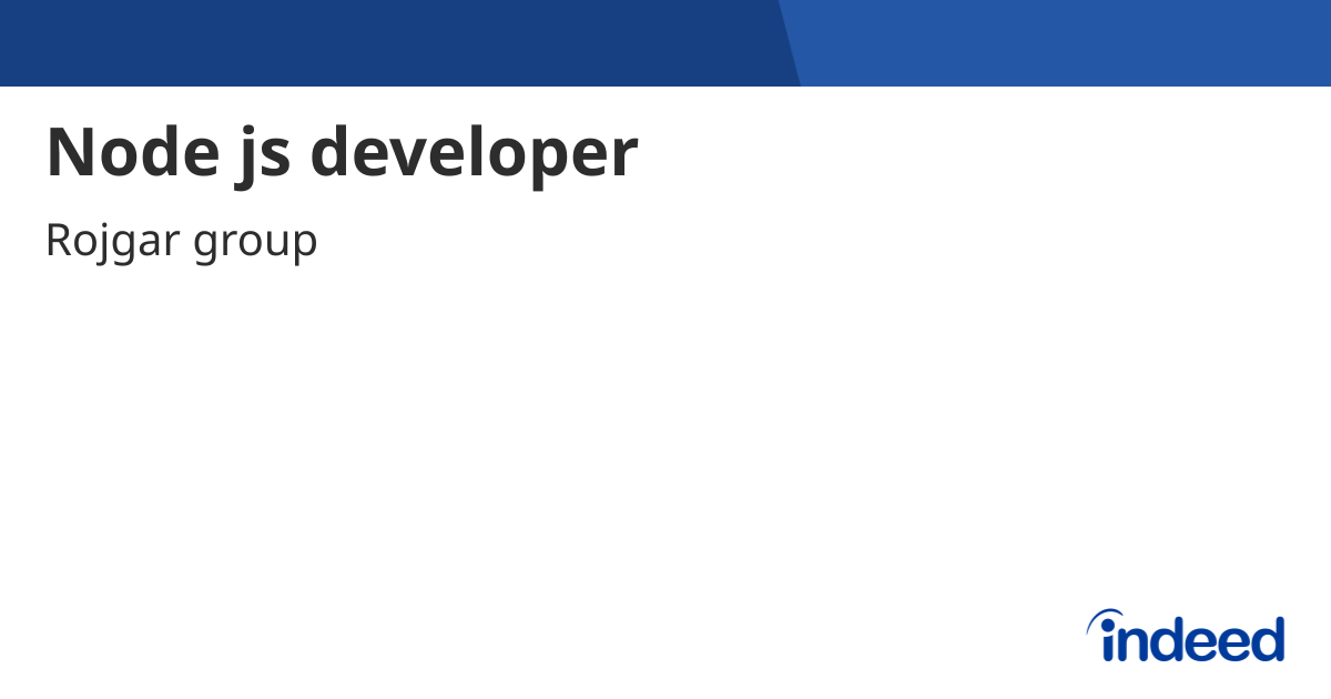 Node js developer - Hyderabad, Telangana - Indeed.com