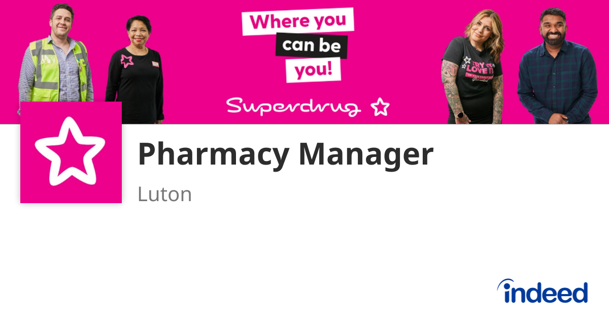 Pharmacy Manager - Luton LU1 2TJ - Indeed.com