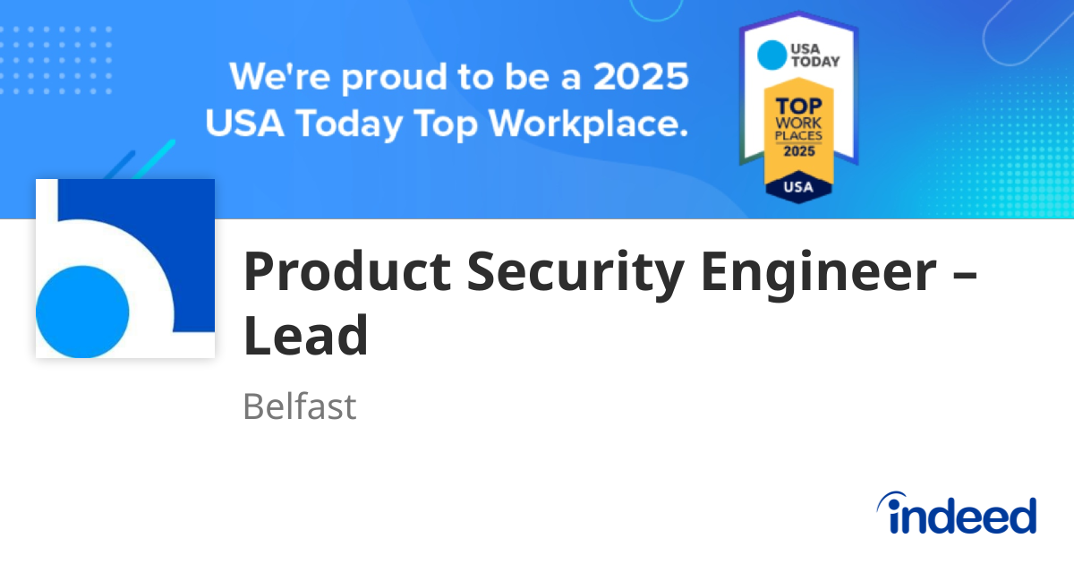 Product Security Engineer – Lead - Belfast - Indeed.com