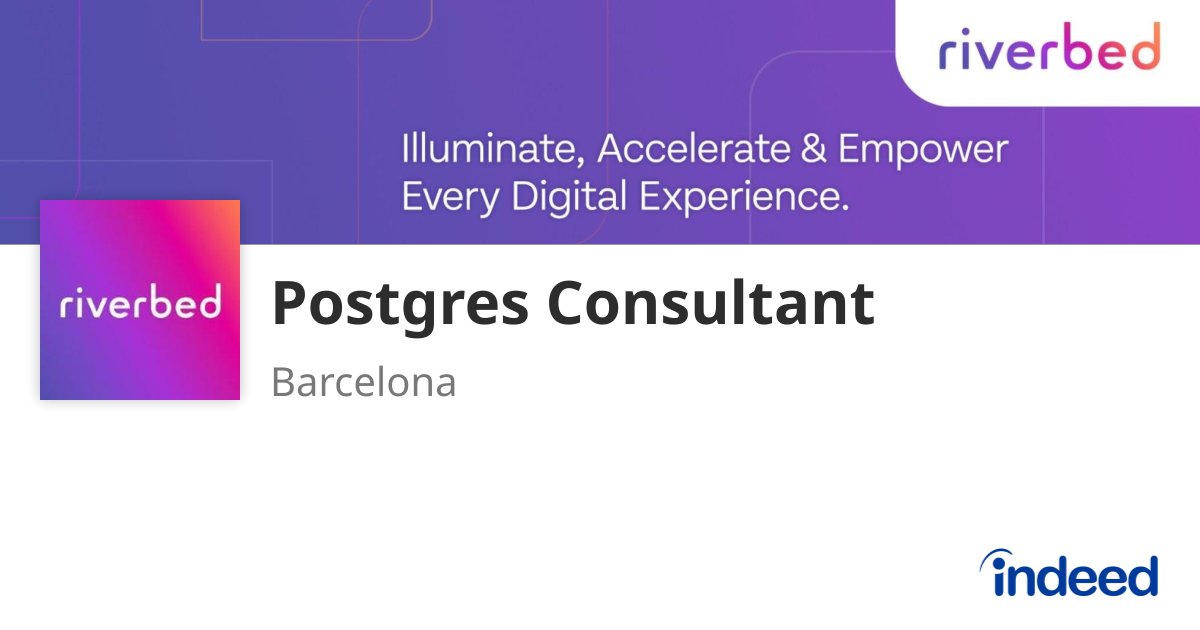 Postgres Consultant - 08007 Barcelona, Barcelona provincia - Indeed.com