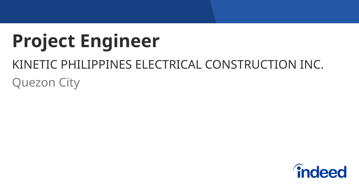 Project Engineer - Quezon City - Indeed.com