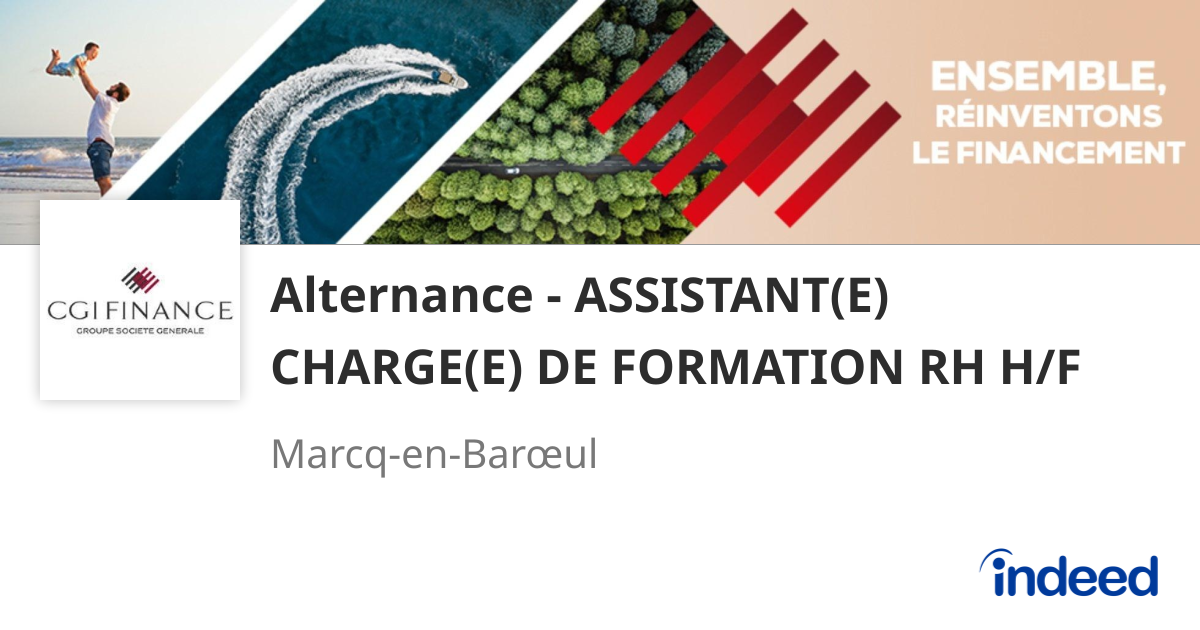 Alternance - ASSISTANT(E) CHARGE(E) DE FORMATION RH H/F - 59700 Marcq-en-Barœul - Indeed.com