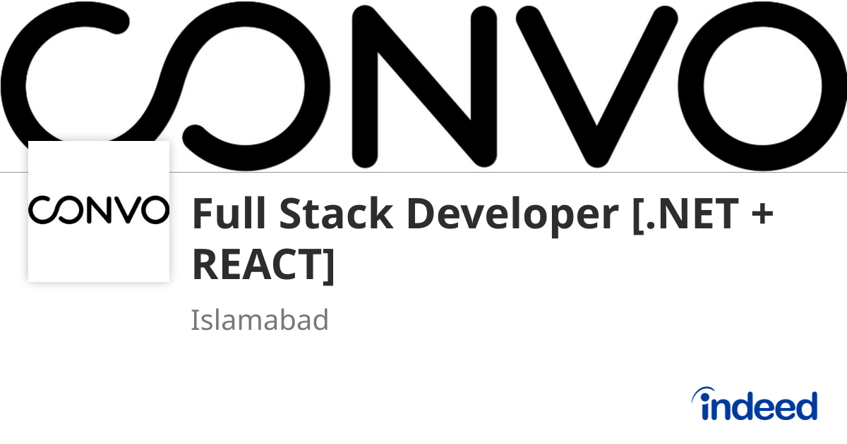 Full Stack Developer [.NET + REACT] - Islamabad - Indeed.com