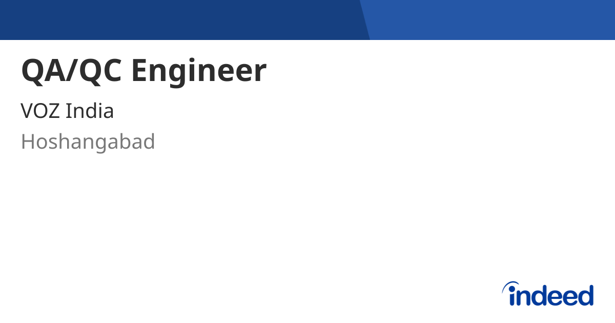 QA/QC Engineer - Hoshangabad, Madhya Pradesh - Indeed.com