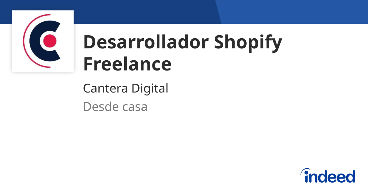 Desarrollador Shopify Freelance - Desde casa - Indeed.com