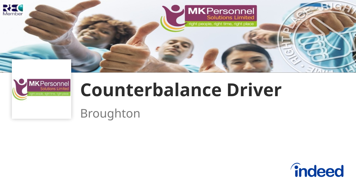 Counterbalance Driver - Broughton MK10 - Indeed.com