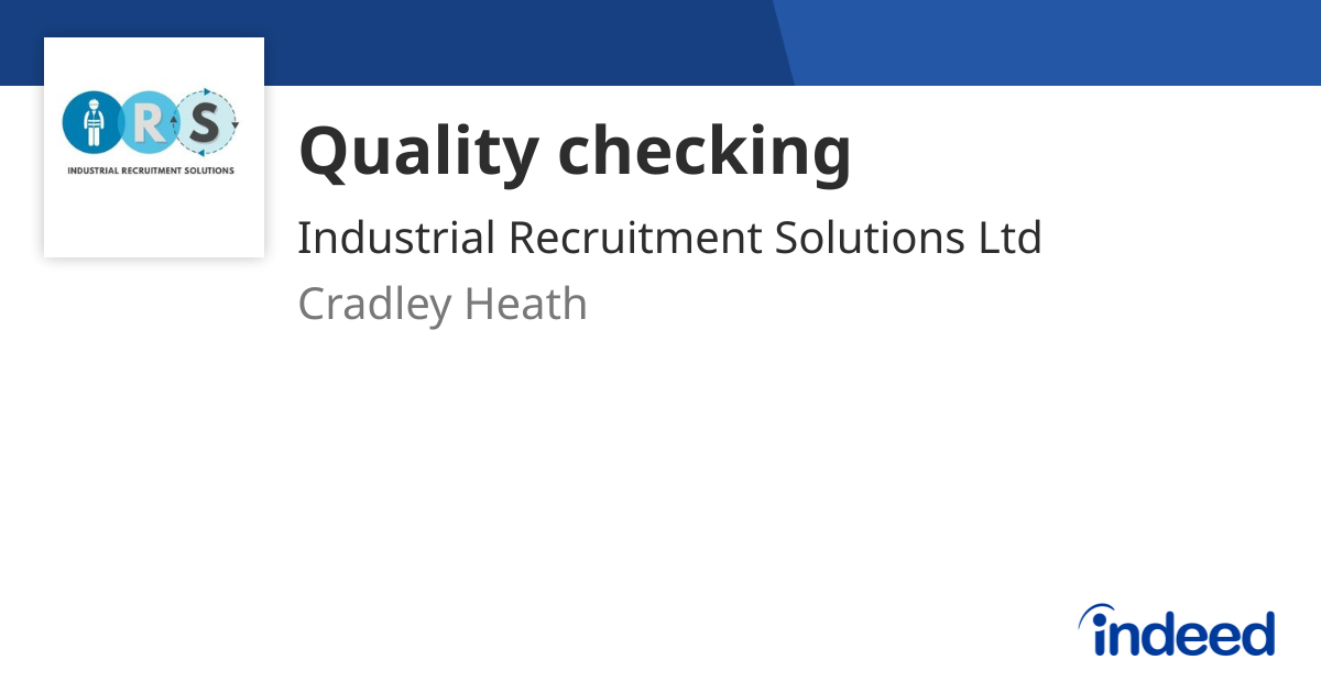 Quality checking - Cradley Heath - Indeed.com