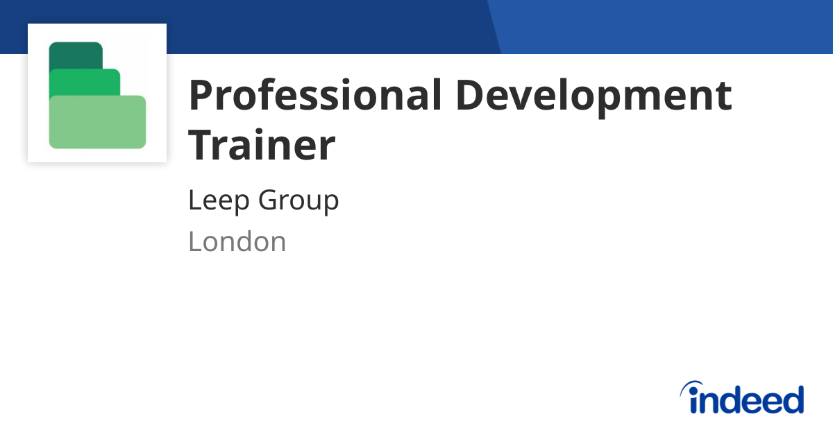 Professional Development Trainer - London EC3N - Indeed.com
